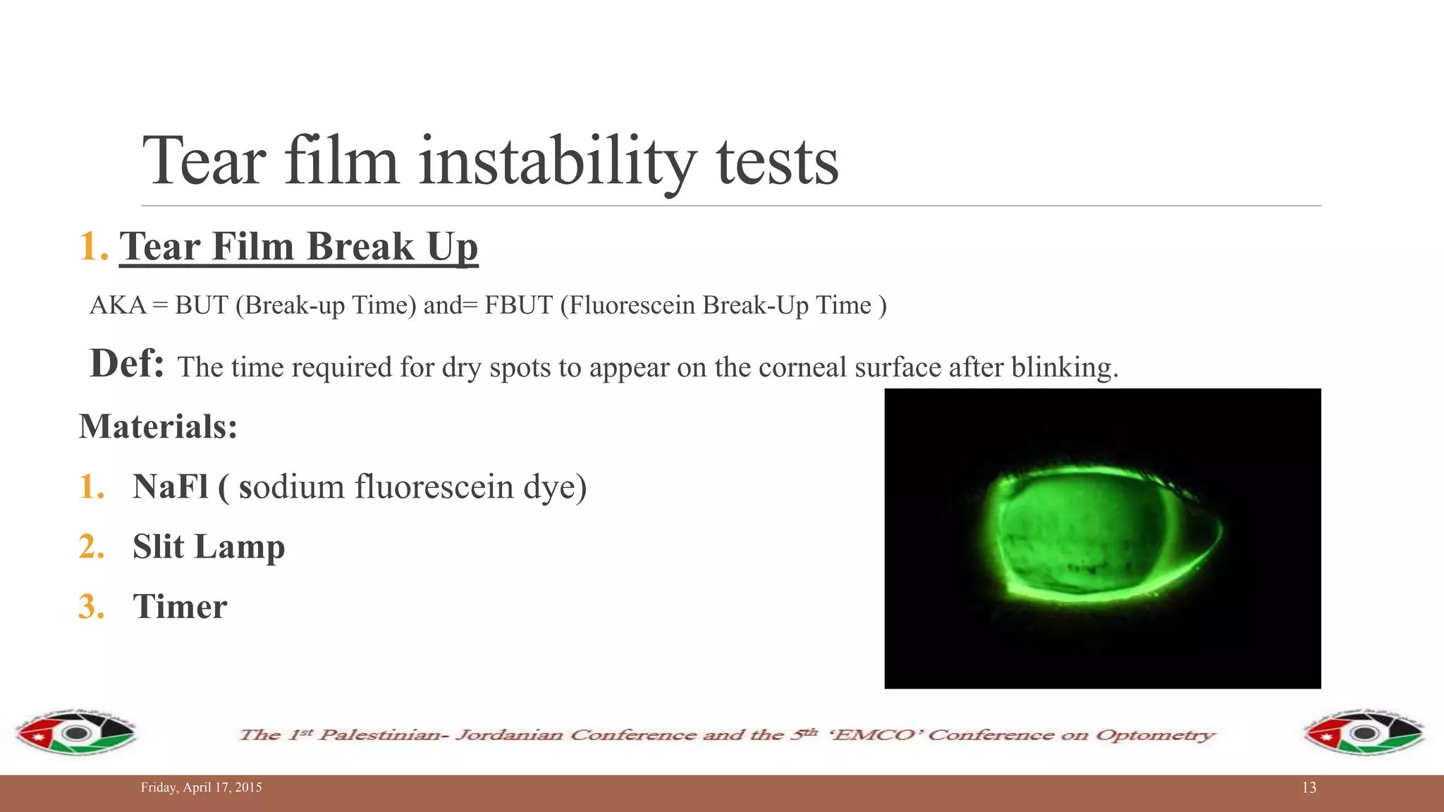 Diagnostic techniques of dry eye | PPTX