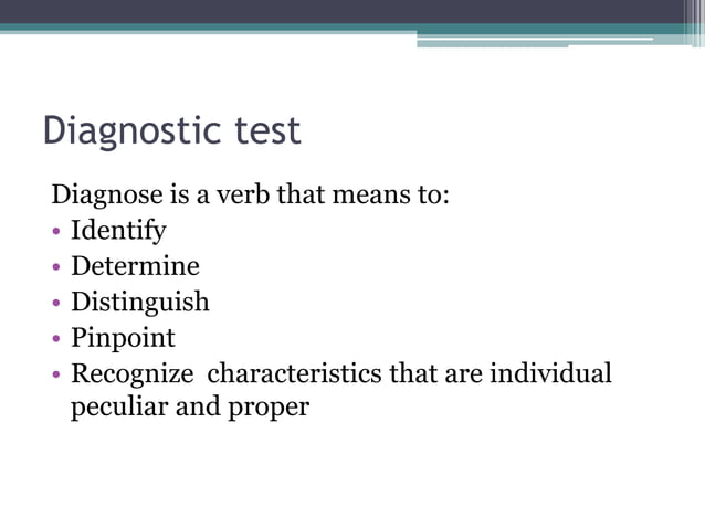 Diagnostic test | PPTX | Educational Assessment | Education