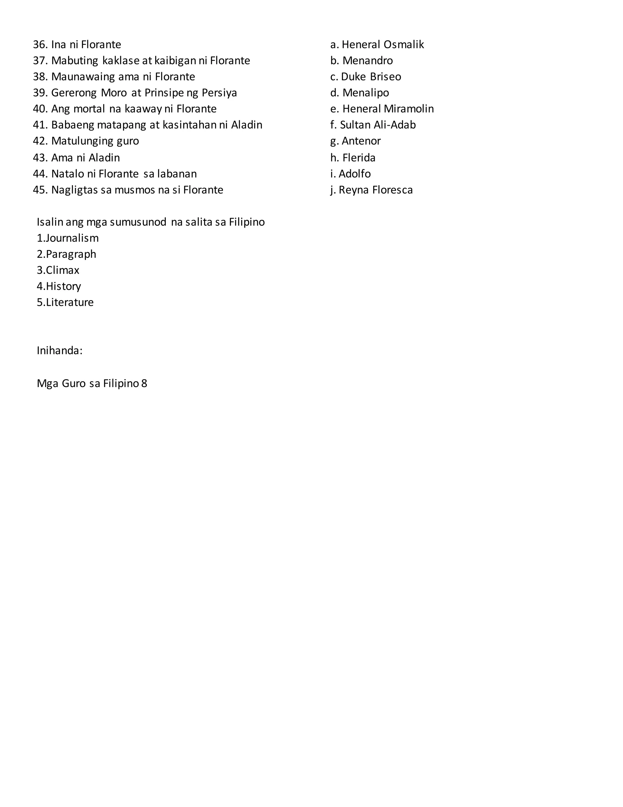 Diagnostic test | DOCX