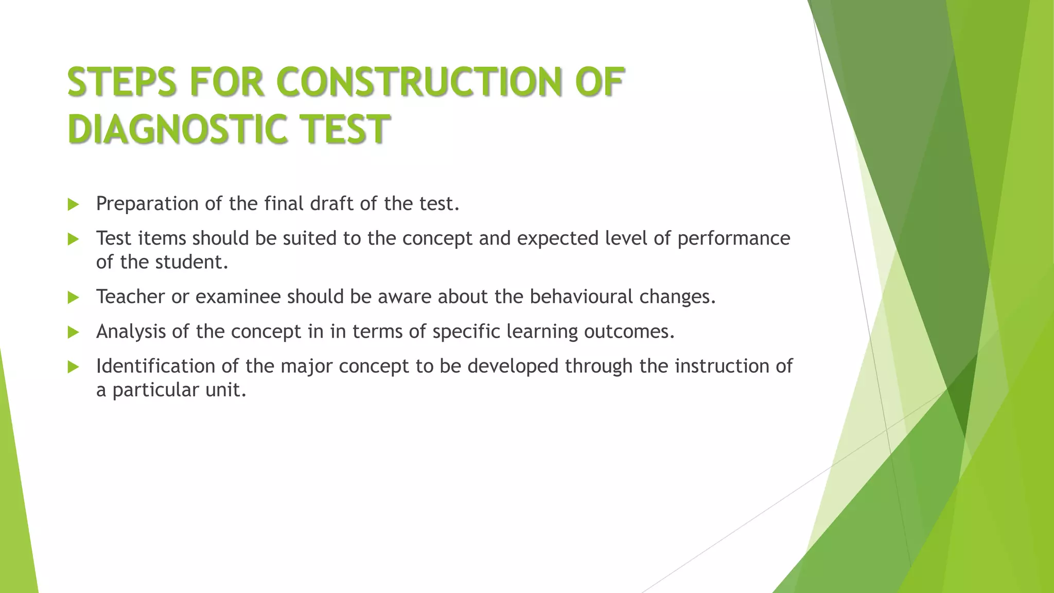 Diagnostic test | PPTX | Educational Assessment | Education