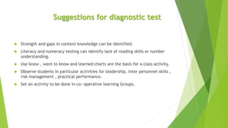 Diagnostic test | PPTX | Educational Assessment | Education