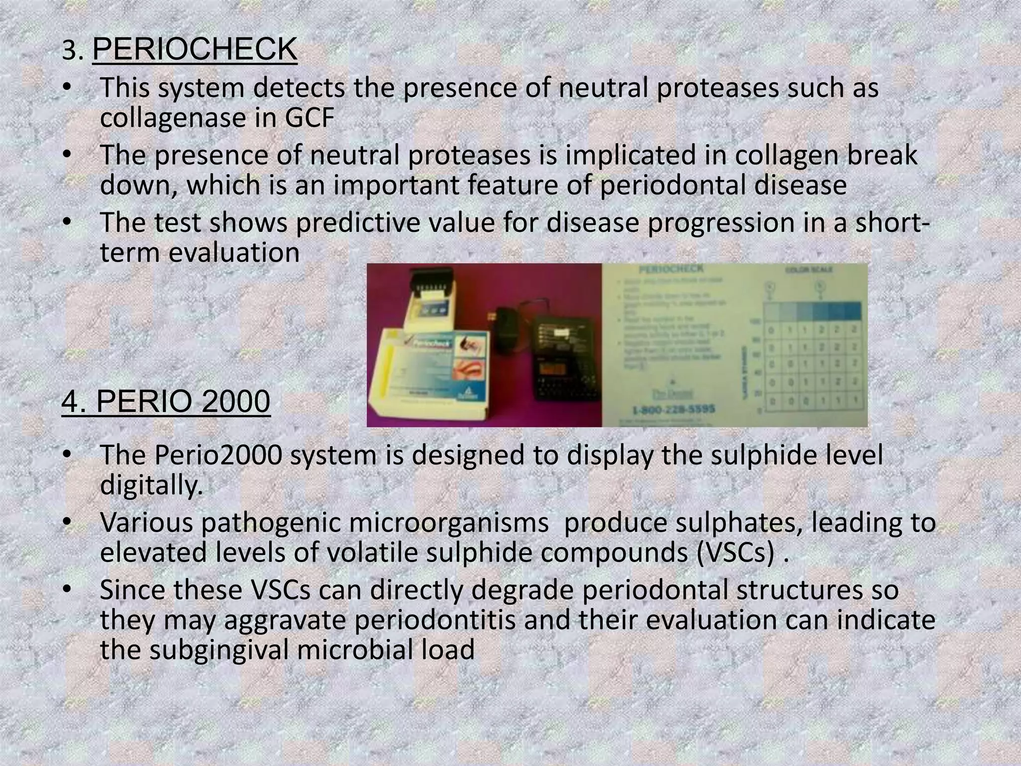 Diagnostic test and investigation in periodontology | PPTX