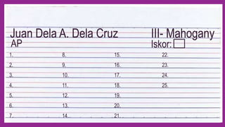 Diagnostic Test Araling Panlipunan 3.pptx