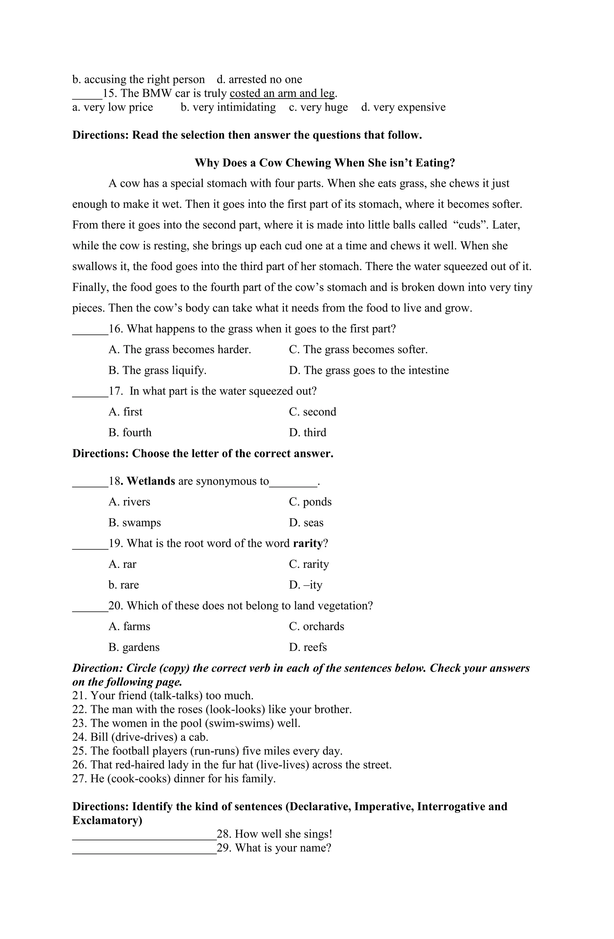 Sample Diagnostic Test in English 7..... | DOCX