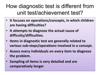 Diagnostic testing and remedial teaching | PPT