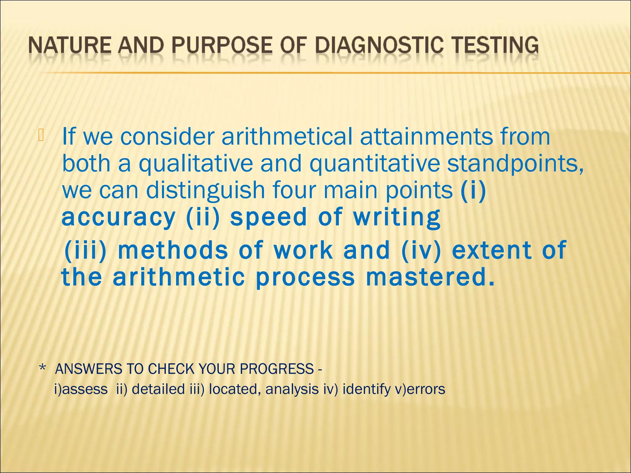 Diagnostic testing & remedial teaching | PPT