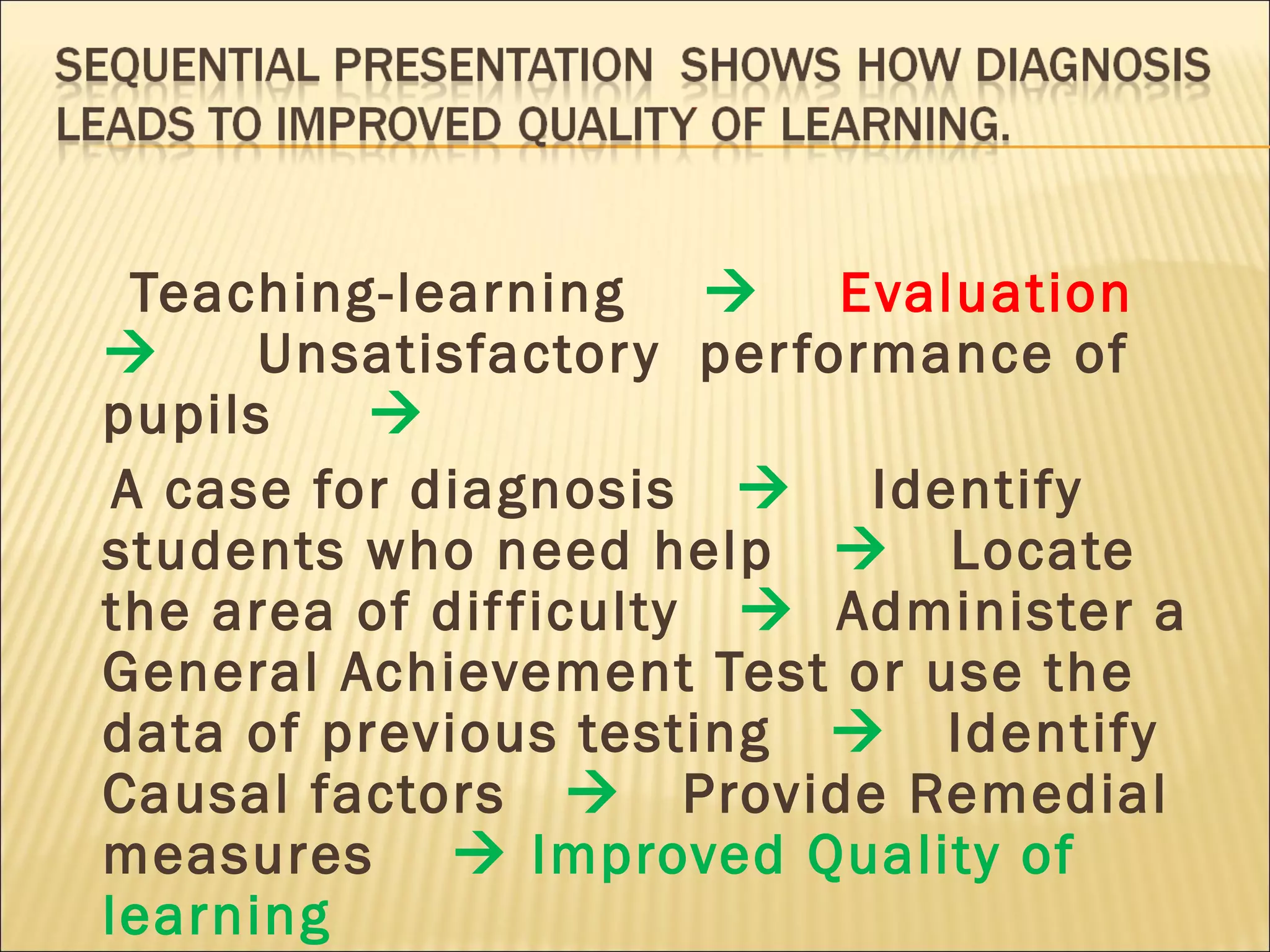 Diagnostic testing & remedial teaching | PPT
