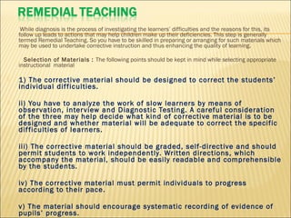 Diagnostic testing & remedial teaching | PPT