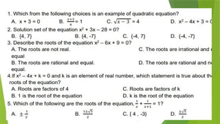 Diagnostic Test in Mathematics 9.SY 2024-2025pptx | PPTX