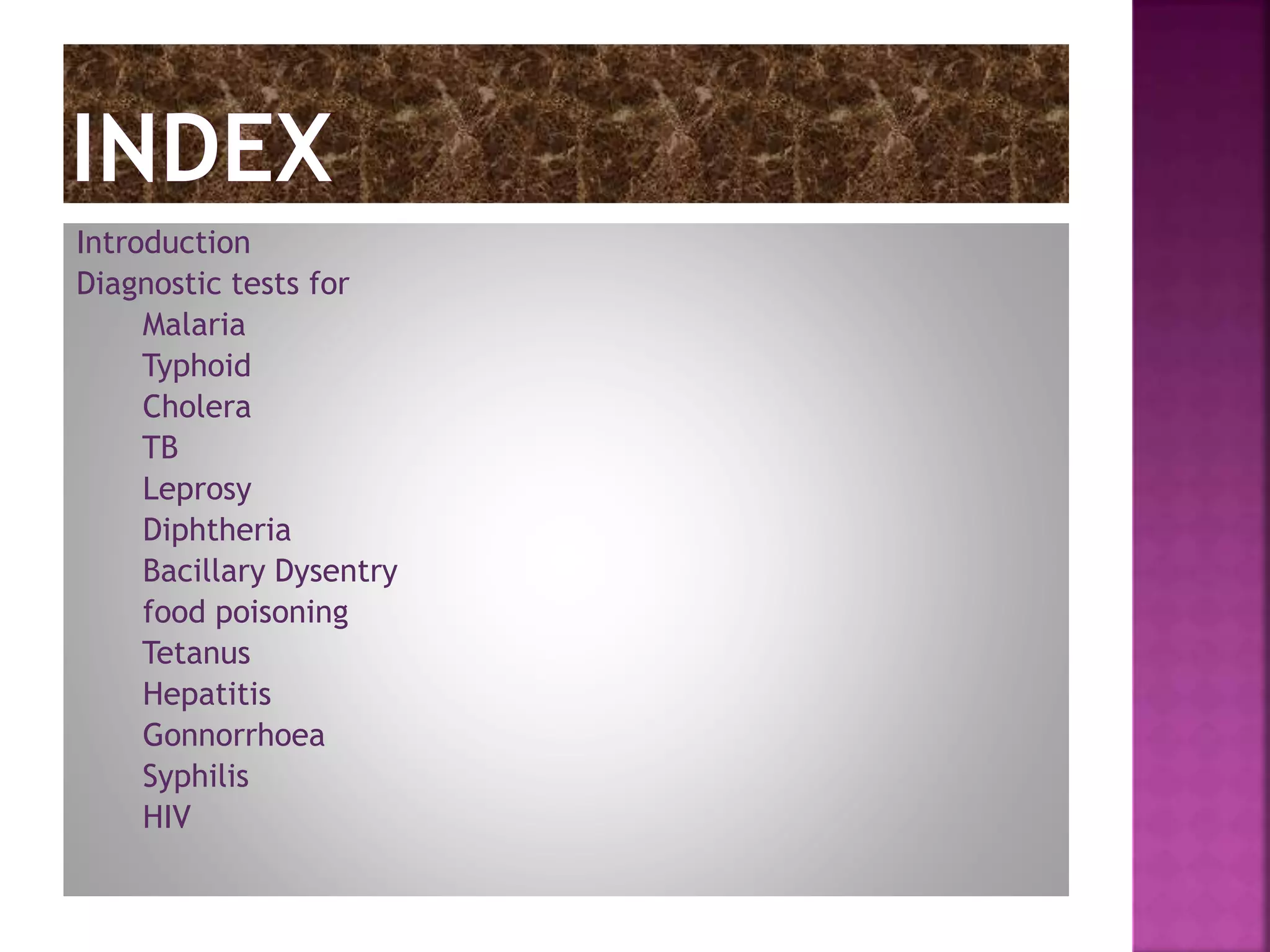 Diagnostic tests | PPTX