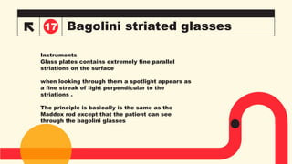 BSV & Orthoptics Diagnostic tests by jasmin modi | PPT