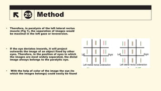 BSV & Orthoptics Diagnostic tests by jasmin modi | PPT