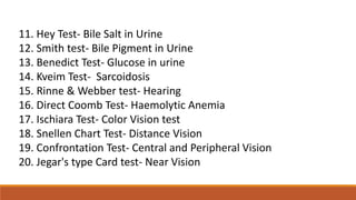 Diagnostic tests & diseases (Medical and Nursing Lab. Diagnostic Test ...