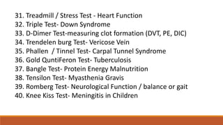 Diagnostic tests & diseases (Medical and Nursing Lab. Diagnostic Test ...