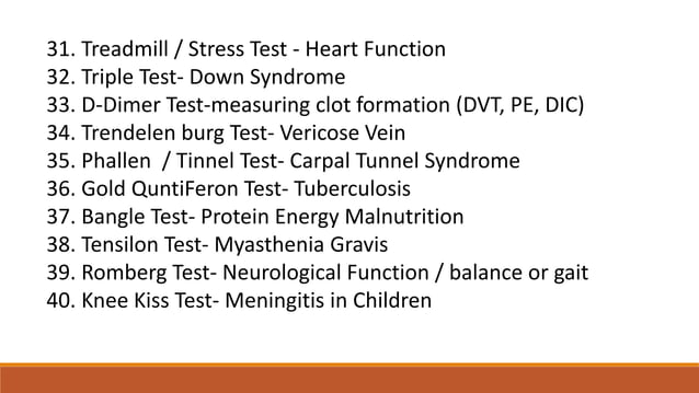 Diagnostic tests & diseases (Medical and Nursing Lab. Diagnostic Test ... Diagnostic tests & diseases (Medical and Nursing Lab. Diagnostic Test ...