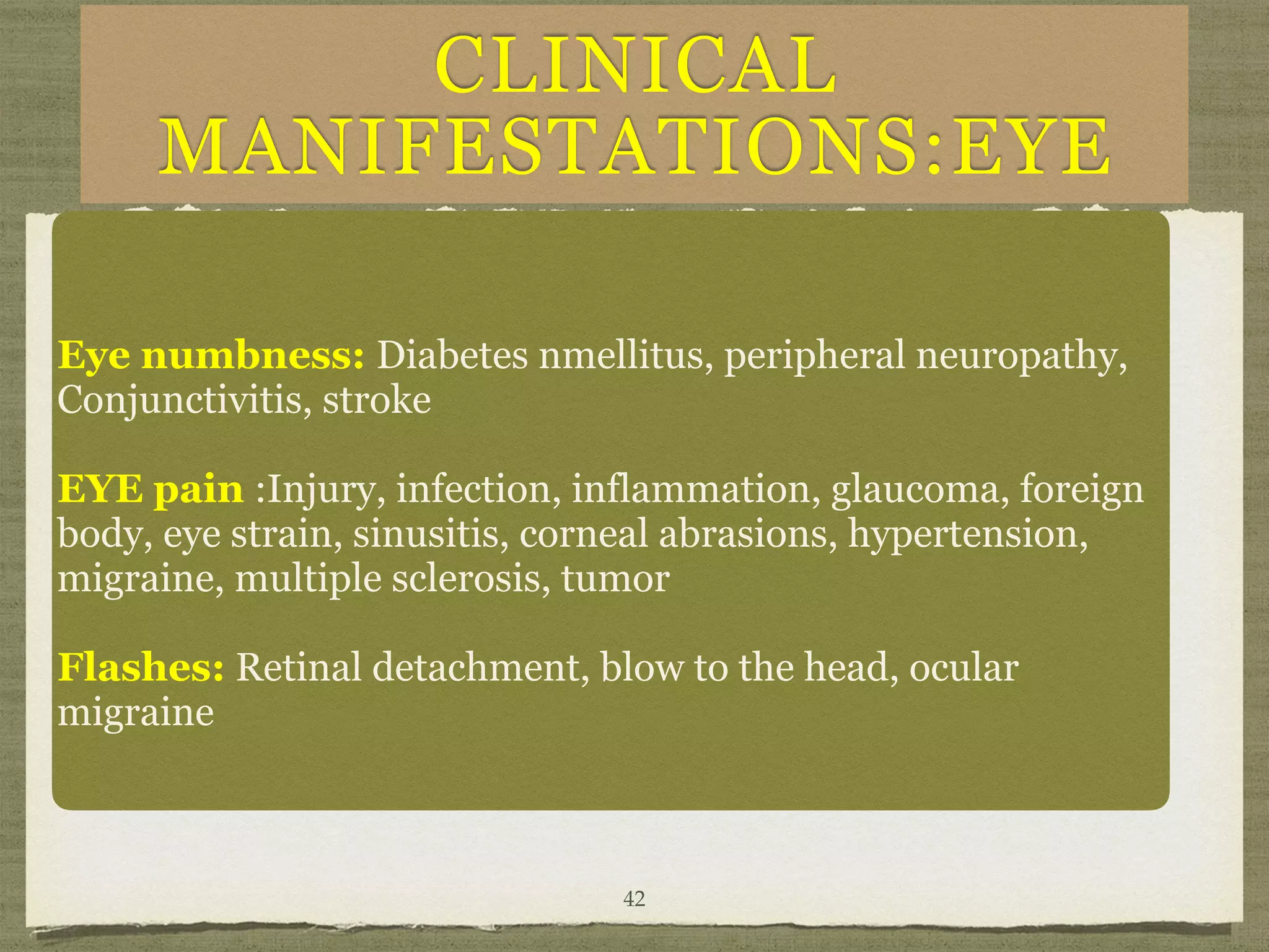 HEALTH ASSESSMENT AND DIAGNOSTIC TESTS OF EYE AND ENT ...
