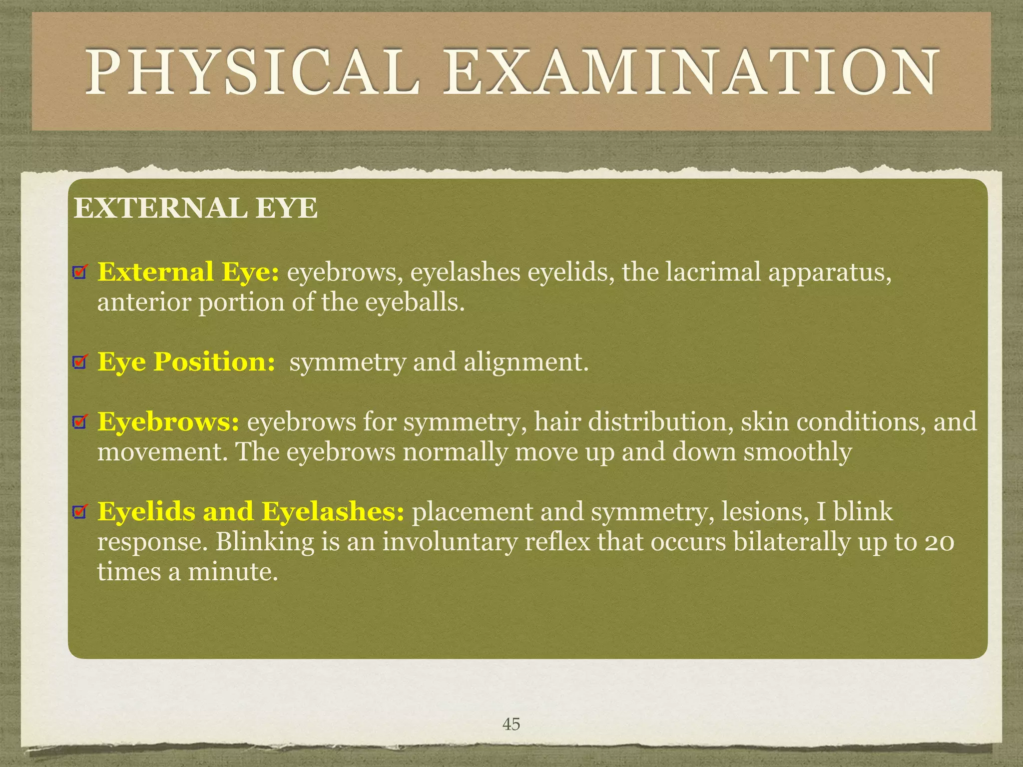 HEALTH ASSESSMENT AND DIAGNOSTIC TESTS OF EYE AND ENT ...