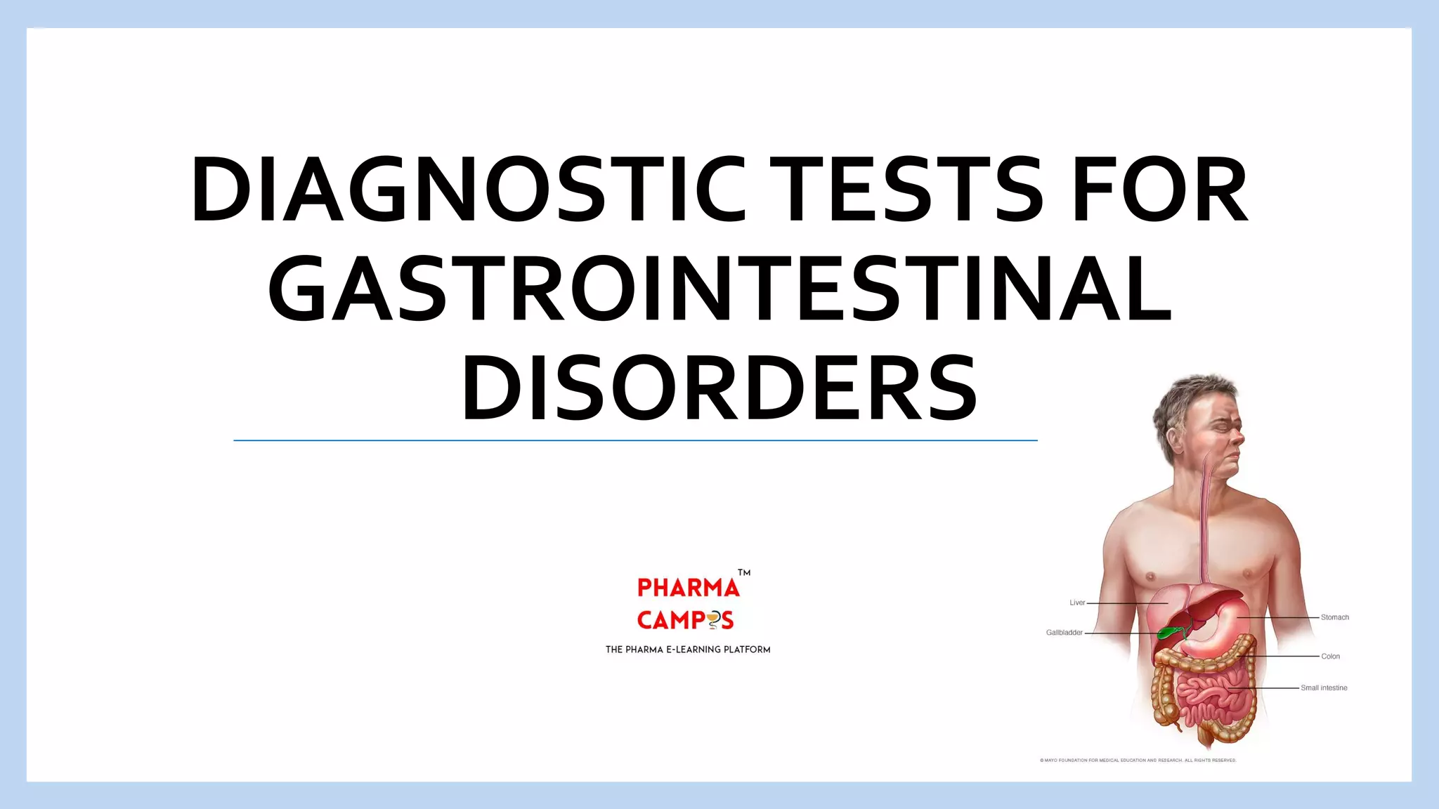 Diagnostic tests for GI disorders | PDF
