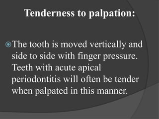 Diagnostic tests in operative dentistry | PPTX