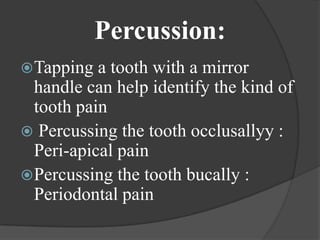 Diagnostic tests in operative dentistry | PPTX