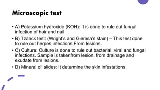 Diagnostic test skin | PPTX