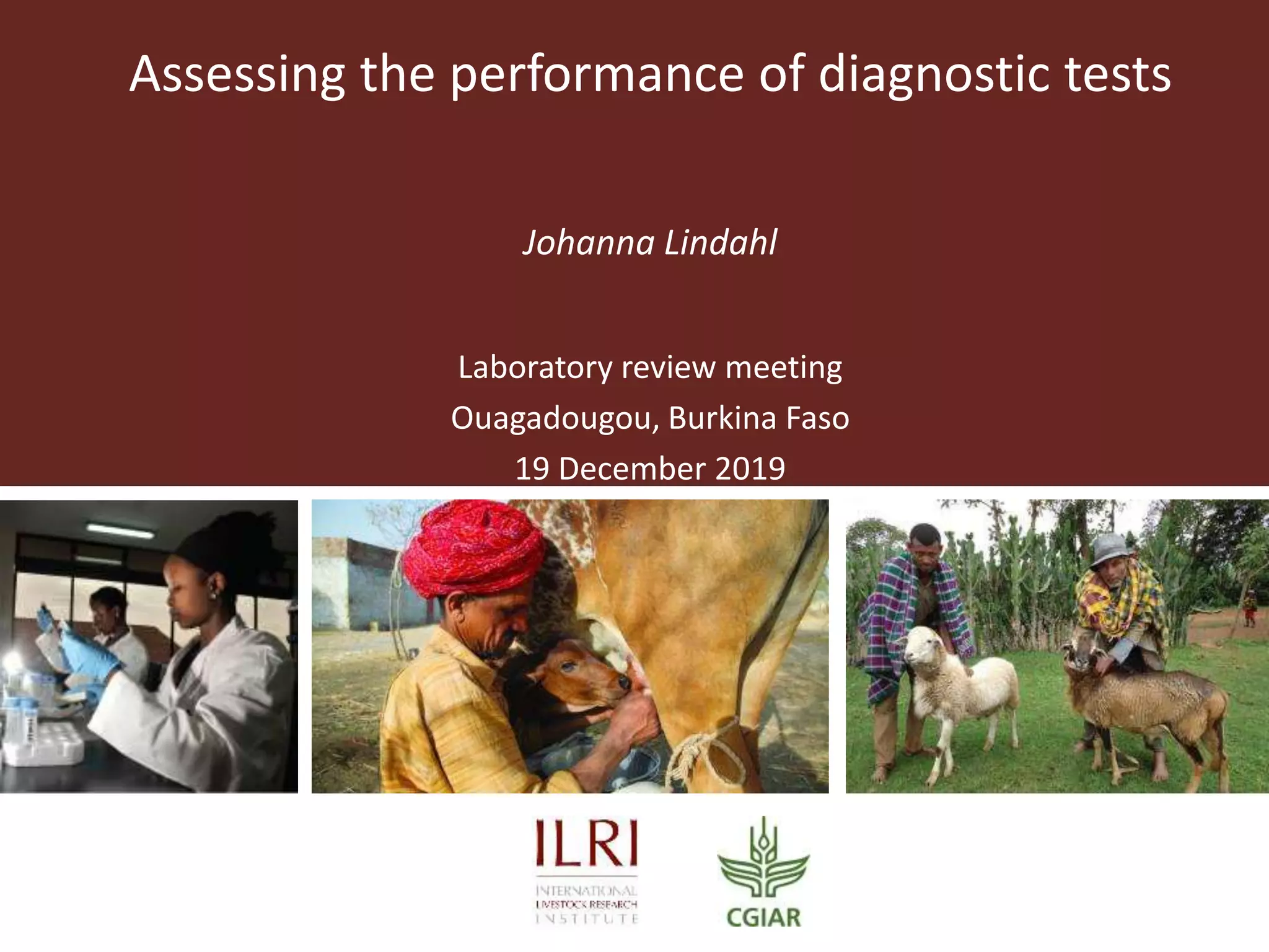 Assessing the performance of diagnostic tests | PPTX