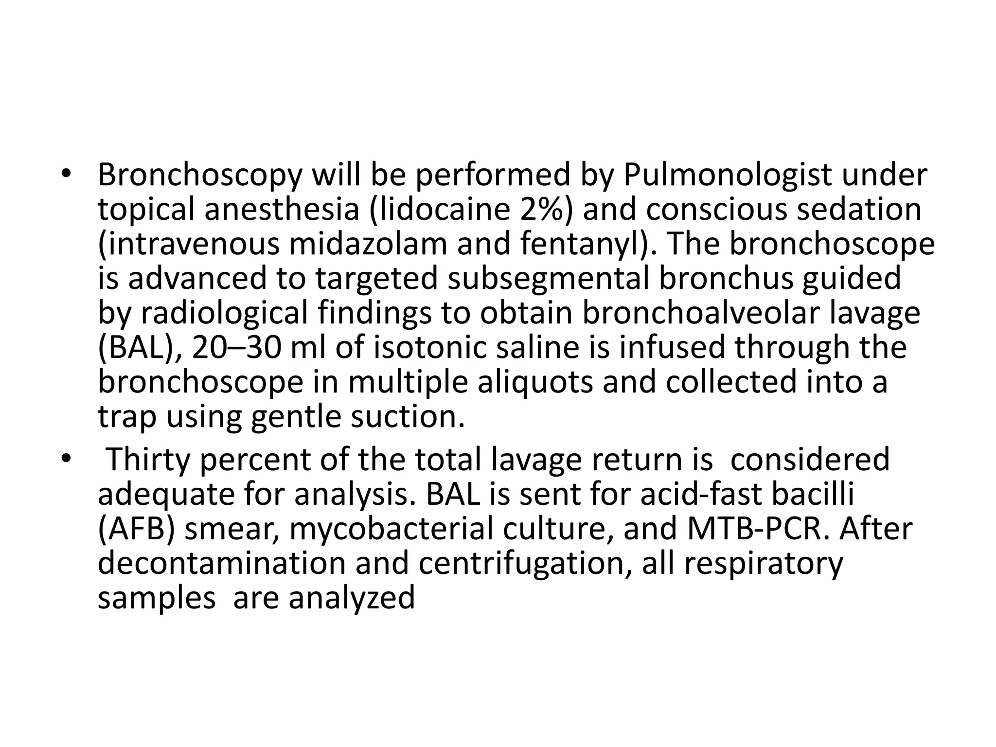 DIAGNOSTIC VALUE OF BRONCHOSCOPY IN SPUTUM-NEGATIVE PULMONARY ...