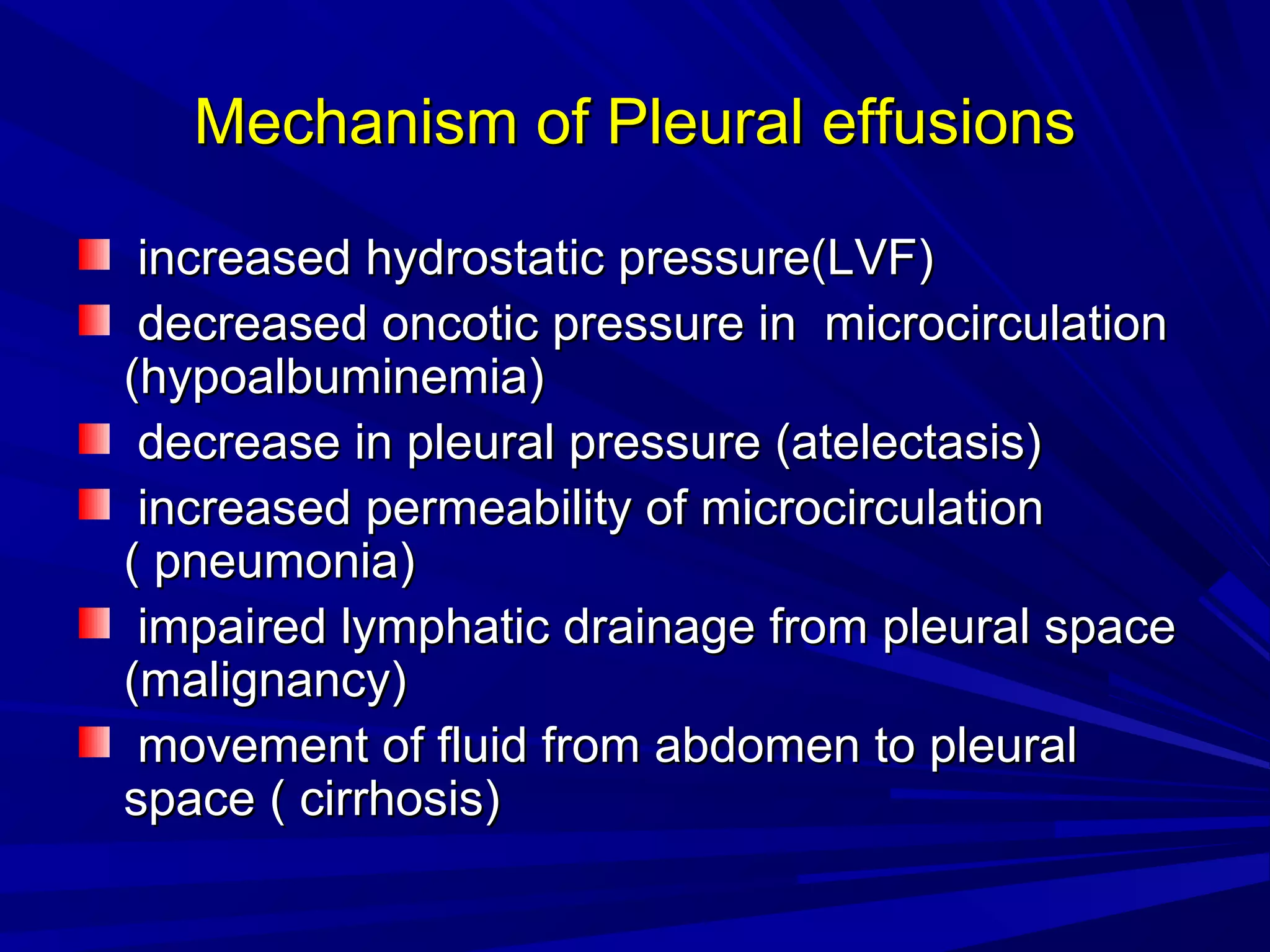 Diagnostic value of pleural effusion | PPT