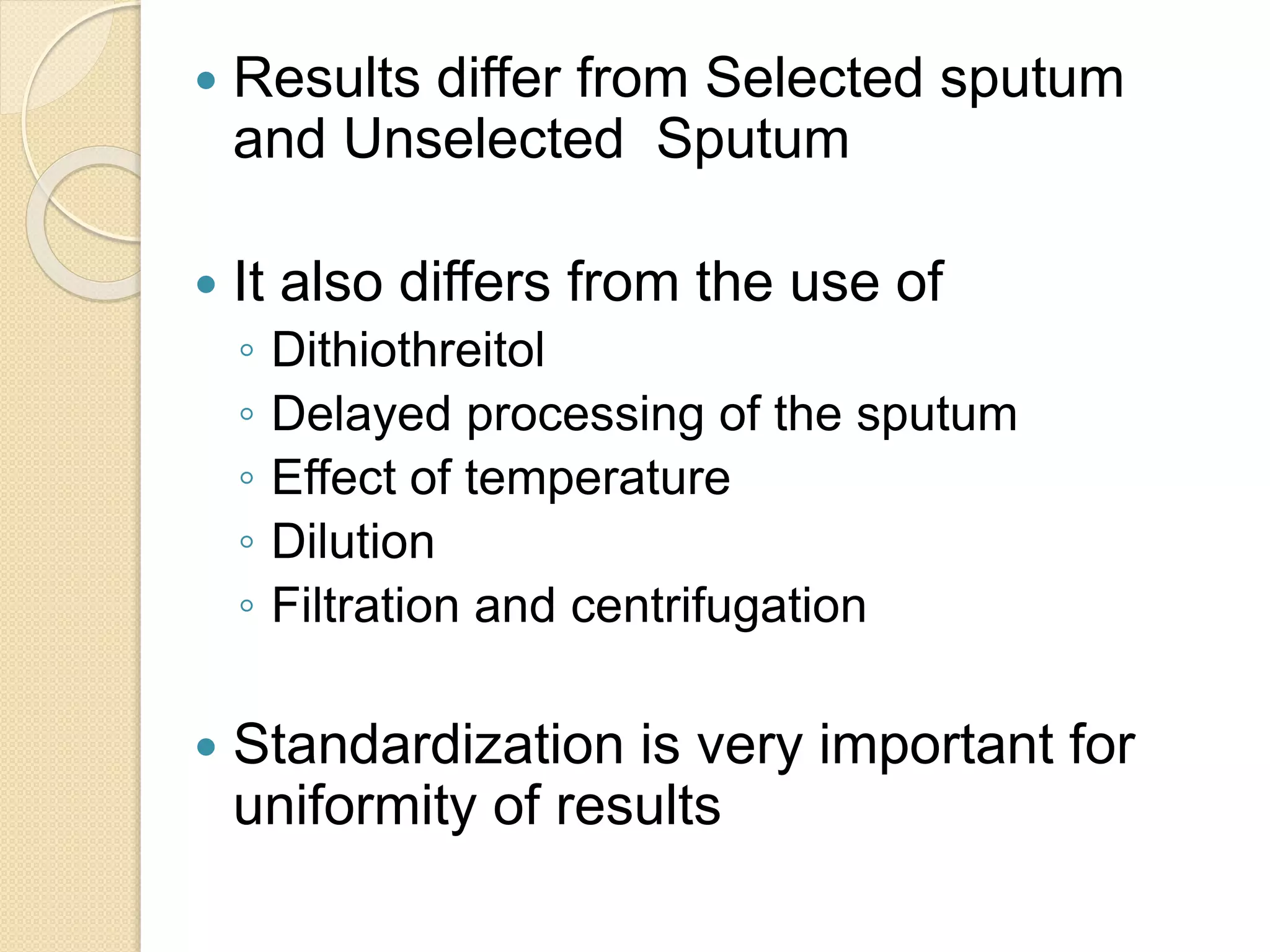 Diagnostic value of sputum induction in respiratory disorders dr ...