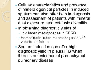 Diagnostic value of sputum induction in respiratory disorders dr ...
