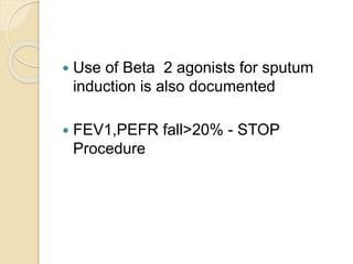 Diagnostic value of sputum induction in respiratory disorders dr ...