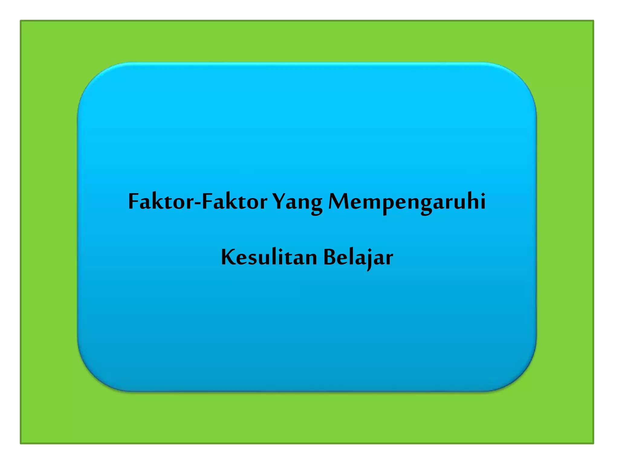 Diagnostik kesulitan belajar | PPTX