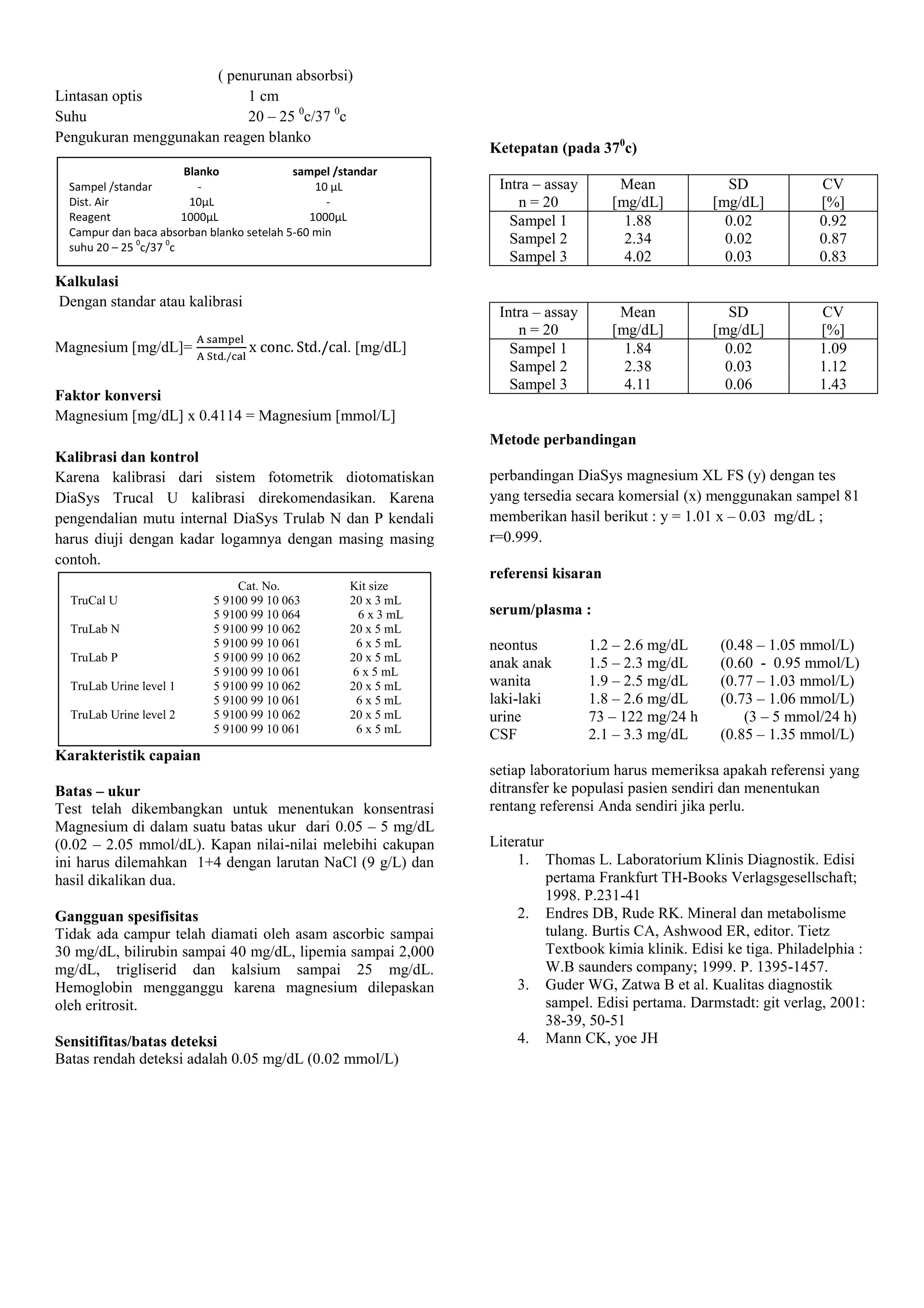 Diagnostik magnesium | DOCX