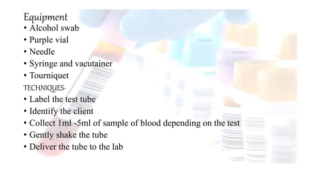 diagnosting testing bsc 2nd sem.pptx.... | PPTX | Blood Disorders ...