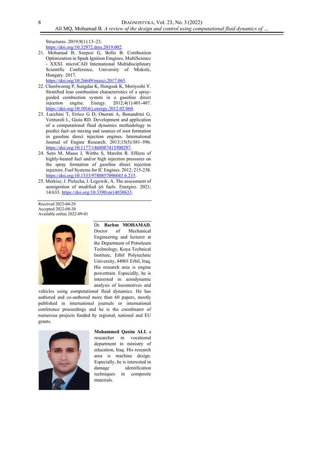 A REVIEW OF THE DESIGN AND CONTROL USING COMPUTATIONAL FLUID DYNAMICS OF GASOLINE DIRECT ...