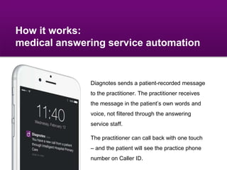 Diagnotes medical-answering-service-weak-links | PPTX