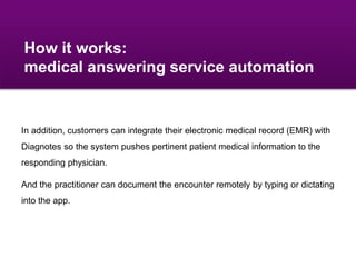 Diagnotes medical-answering-service-weak-links | PPTX