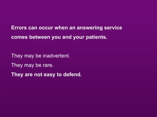 Diagnotes medical-answering-service-weak-links | PPTX