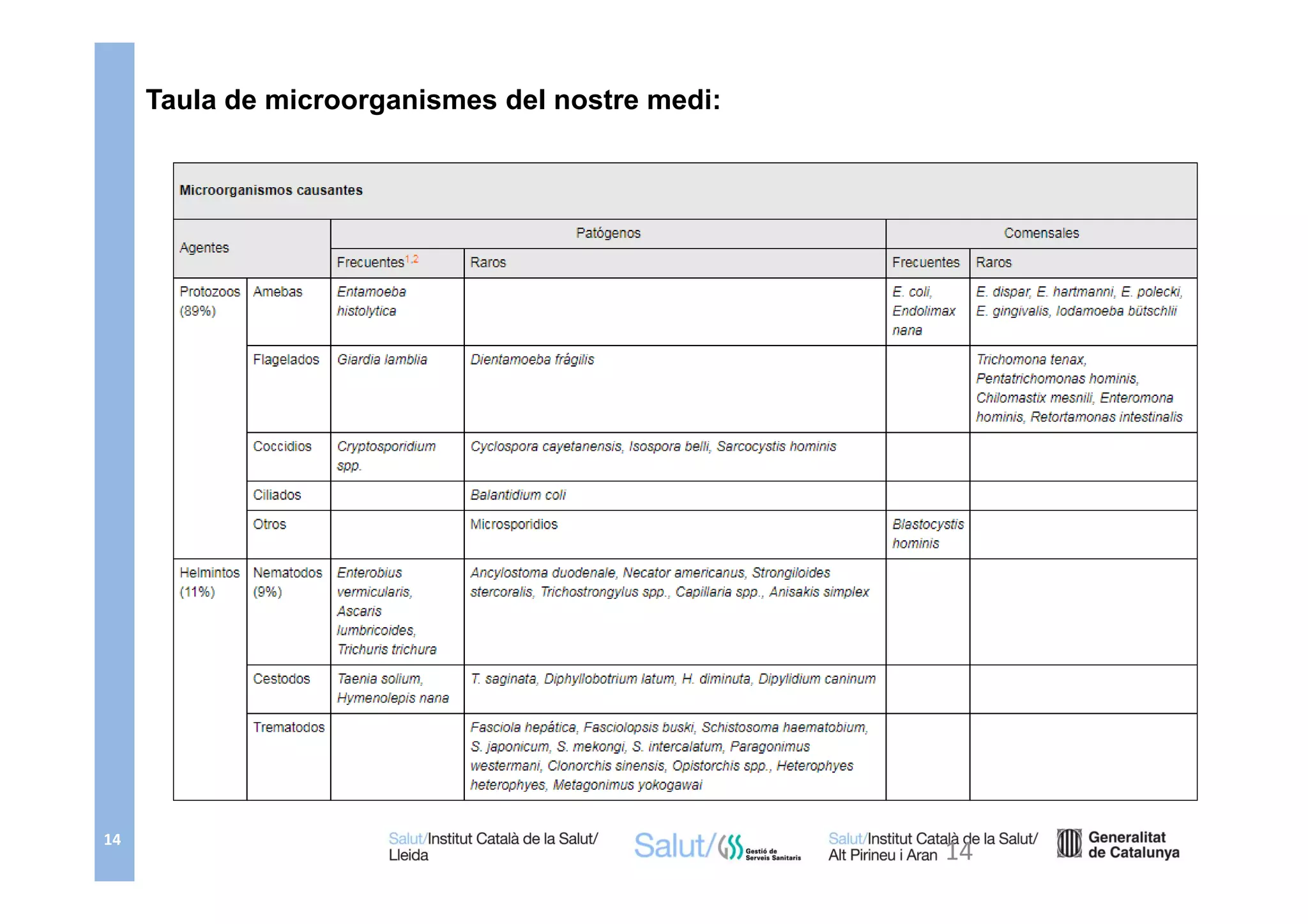 Diagnòstic i tractament de les parasitosis intestinals 2023 | PPT