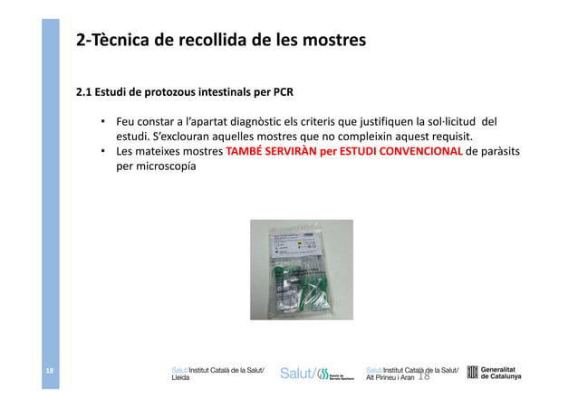 Diagnòstic i tractament de les parasitosis intestinals 2023 | PPT