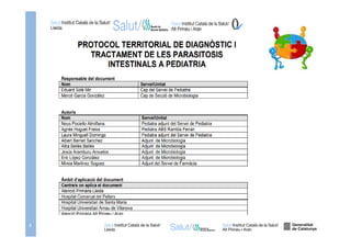 Diagnòstic i tractament de les parasitosis intestinals 2023 | PPT