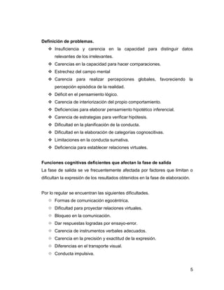 Diagnóstico de las deficiencias cognoscitivas | DOCX