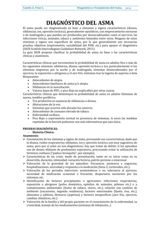 DIAGNOSTICO DIFERENCIAL Y TRATAMIENTO DEL ASMA | PDF