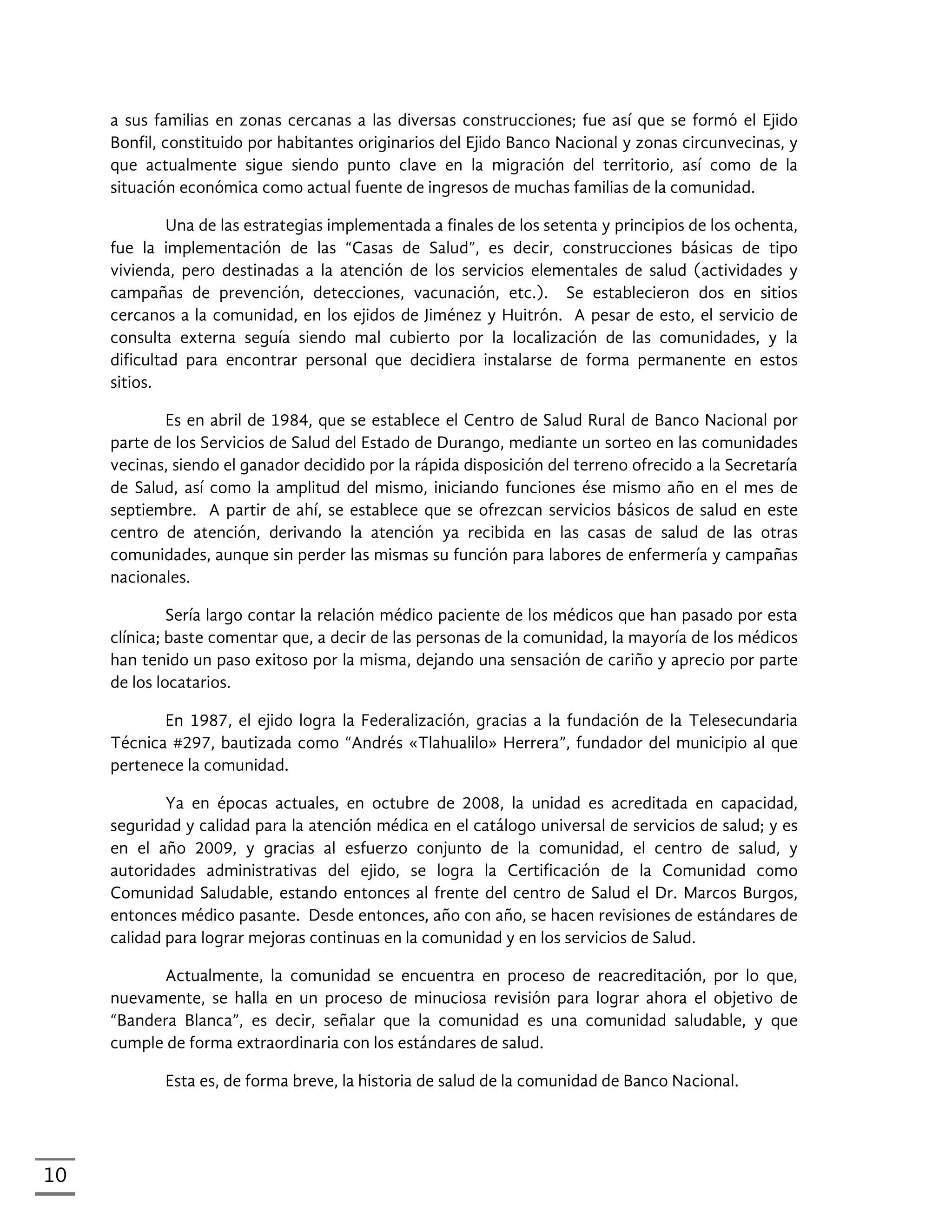 Diagnóstico de salud banco nacional 2011 2012 | PDF