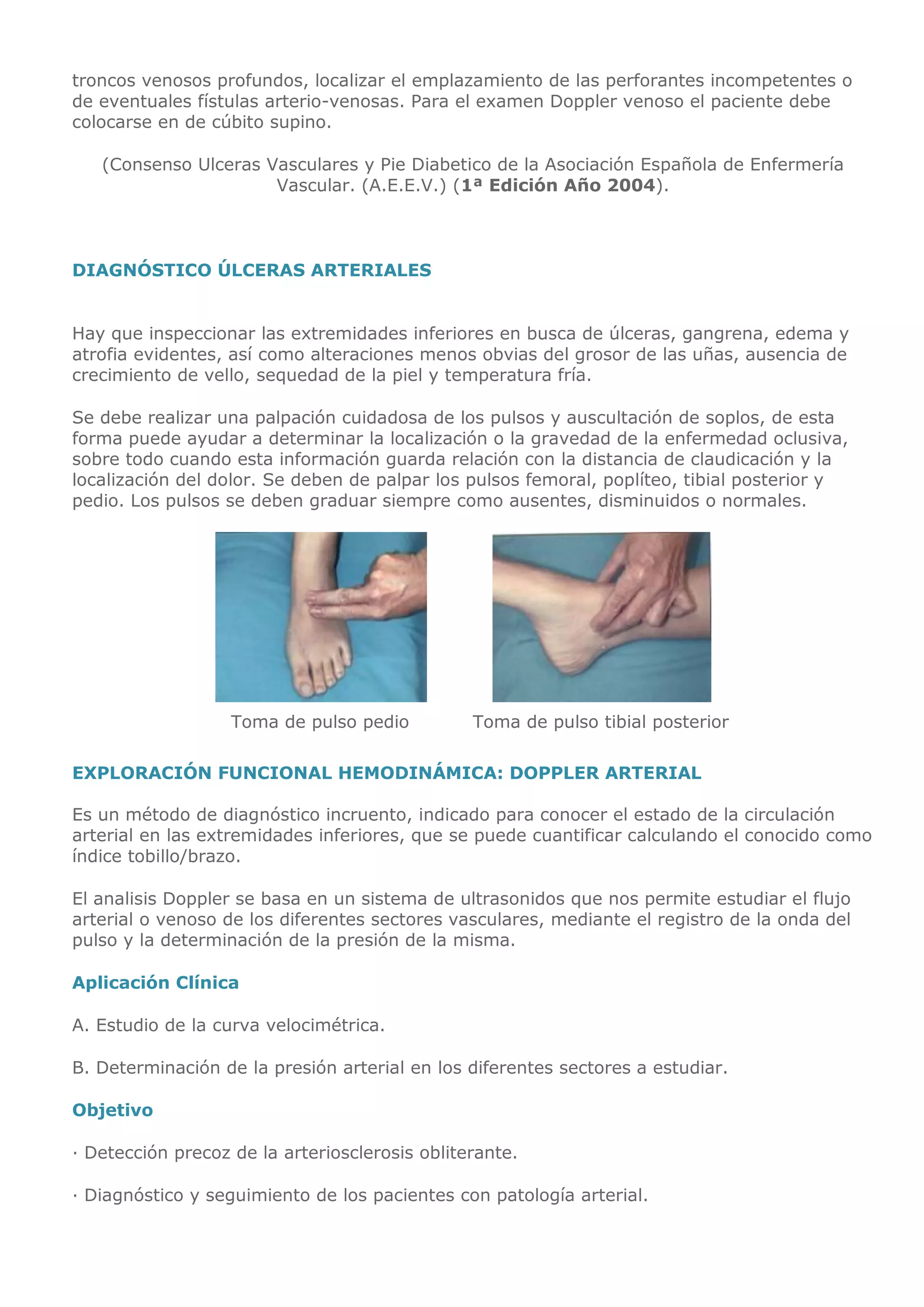 Diagnóstico diferencial entre úlceras venosas y arteriales | PDF