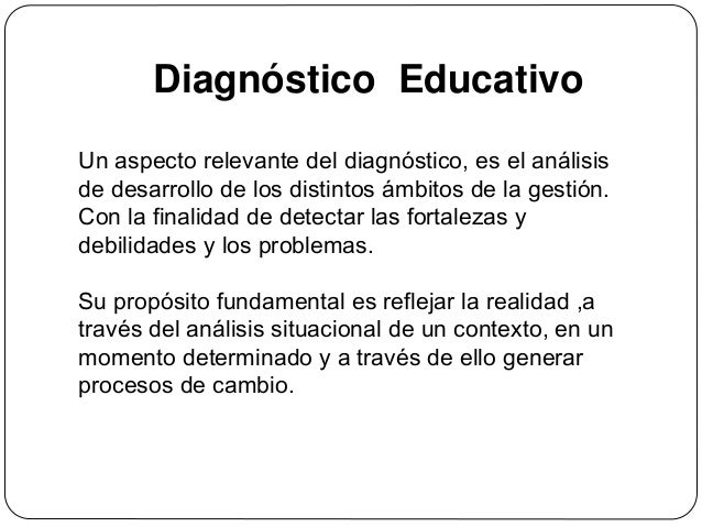 Diagnóstico educativo