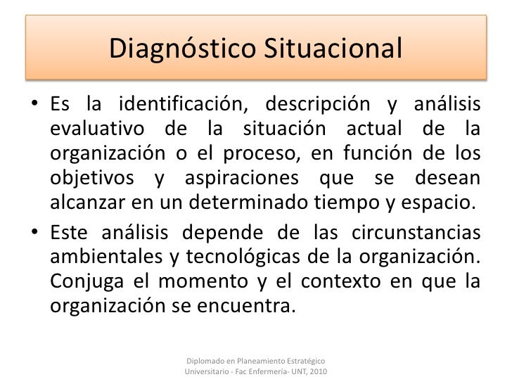 Diagnóstico situacional estratégico