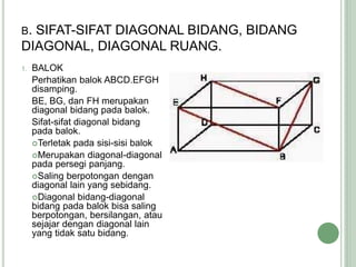 DIAGONAL BIDANG, DIAGONAL RUANG DAN BIDANG DIAGONAL.pptx
