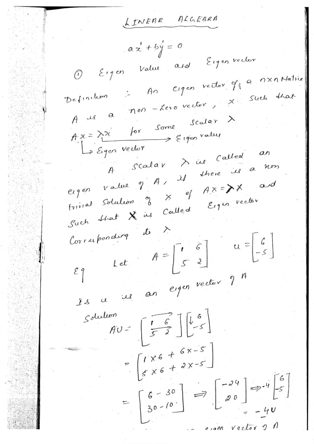 Diagonalization Linear Algebra Notes | PDF