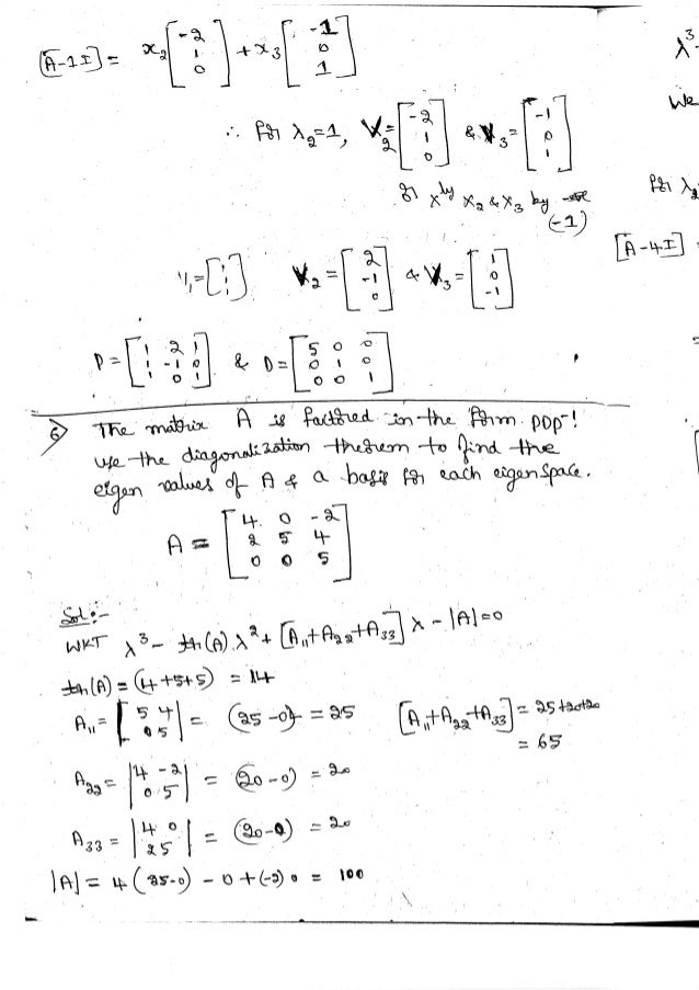Diagonalization Linear Algebra Notes